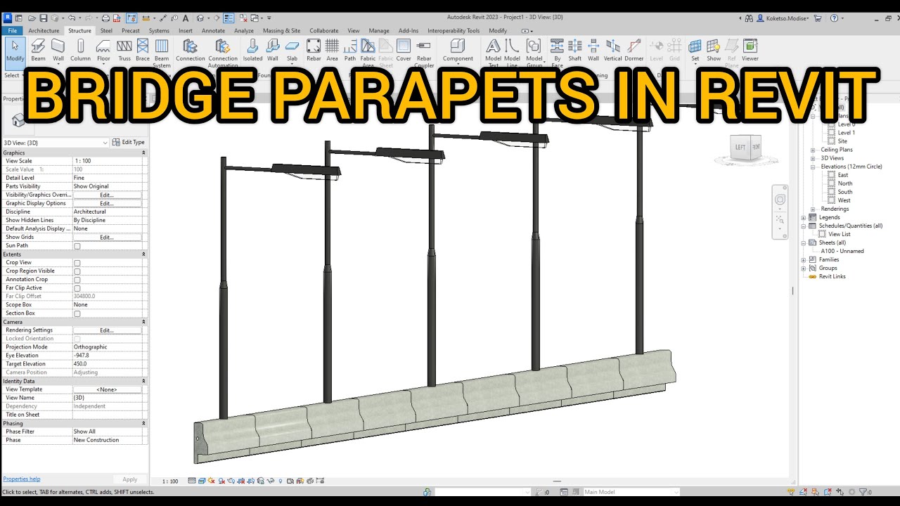 Bridge Parapets in Revit.
