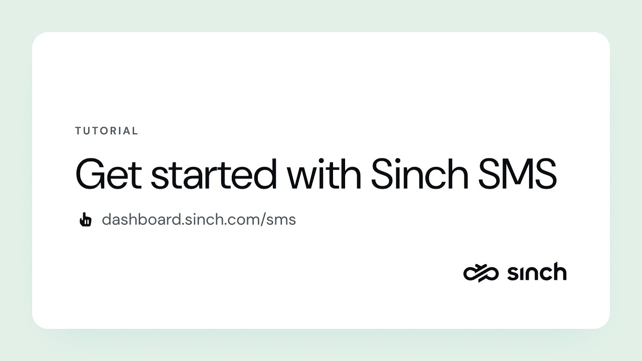 Get started with Sinch SMS