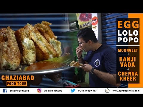 Old Ghaziabad Food Tour - UNIQUE Egg Lolo Popo + Special VEG OMELETTE + BEST Rabri | Part 1