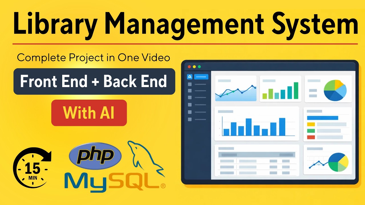 Library Management System — Full Stack PHP & MySQL Project with AI | Free Source Code