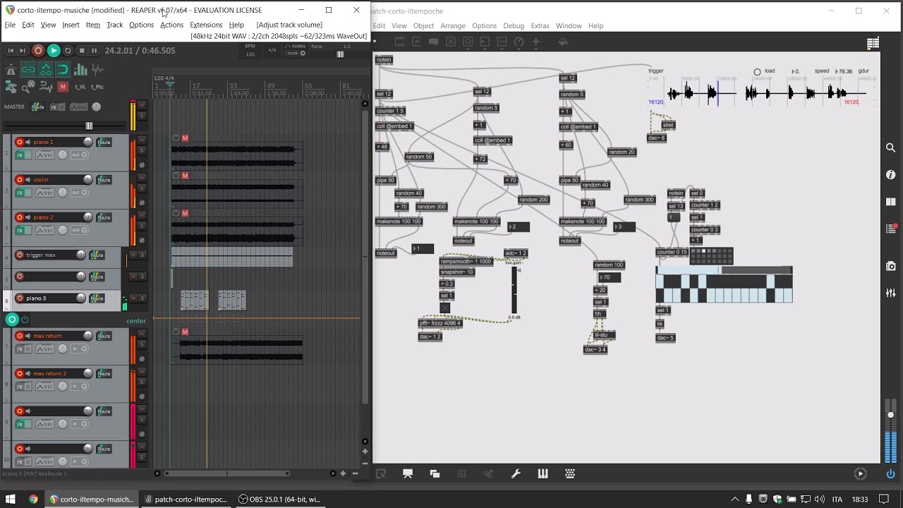 Generative patch w/ maxmsp