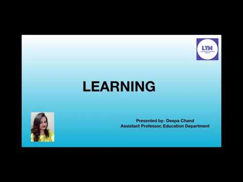 Learning- meaning & nature/What is learning/ meaning of learning/ nature of learning