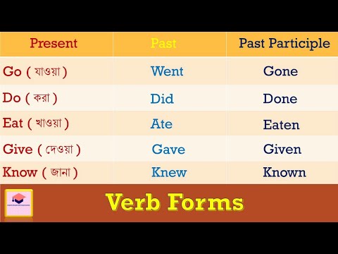 Verb Forms : 280+ Most Important Forms of Verbs | Verbs with Bengali Meanings | [ Part - 1 ]