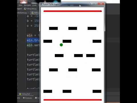 Python Turtle Graphics Game Falling Ball | turtle Game #Shorts