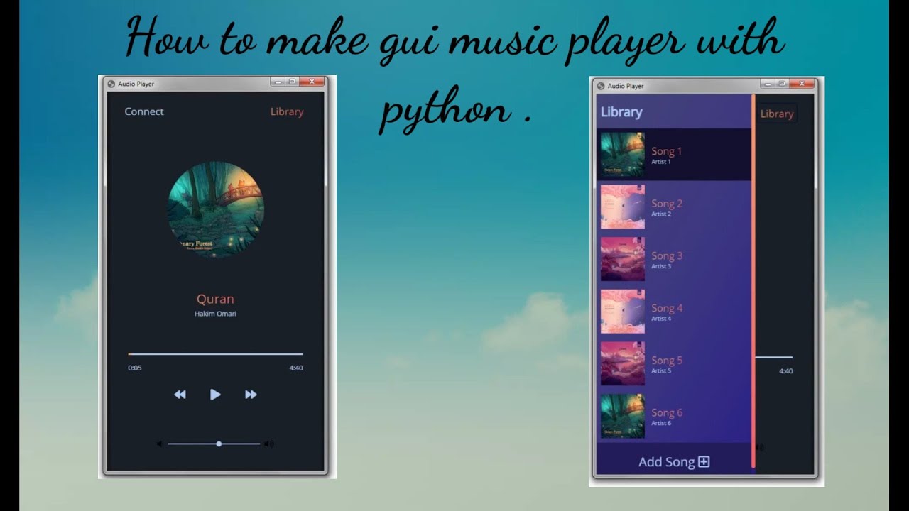How to make gui music player with python..| python eel.(codepen)
