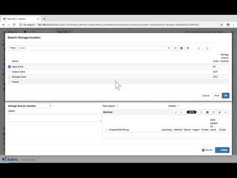 Kalenis LIMS & ERP: Sample Entry demo