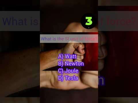 What is the SI unit of force? #physics