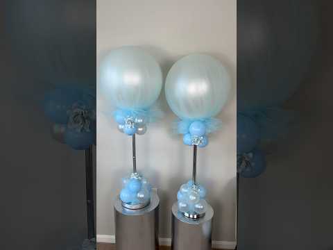 Cute Baby Shower Balloon Centerpiece Idea!