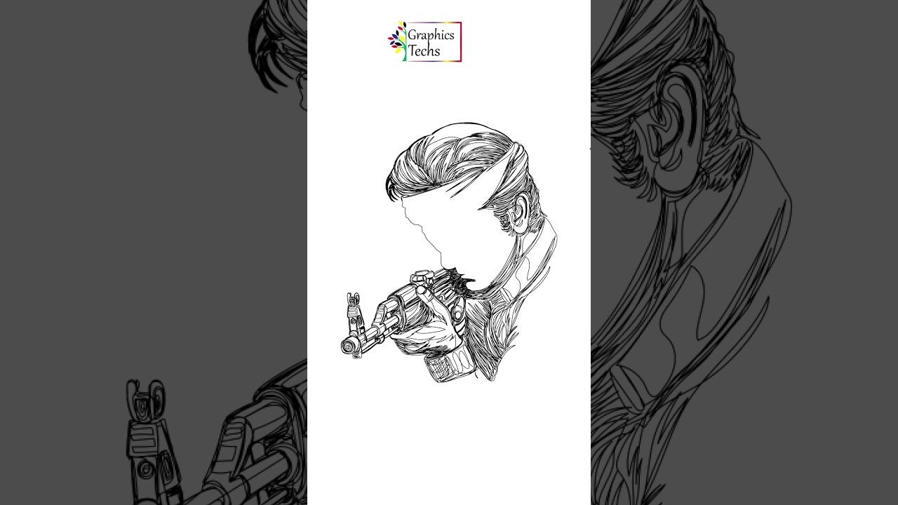 Create a Man Vector Art | Easy Drawing Tutorial #graphicstechs #art #drawing #digitalart #sketch