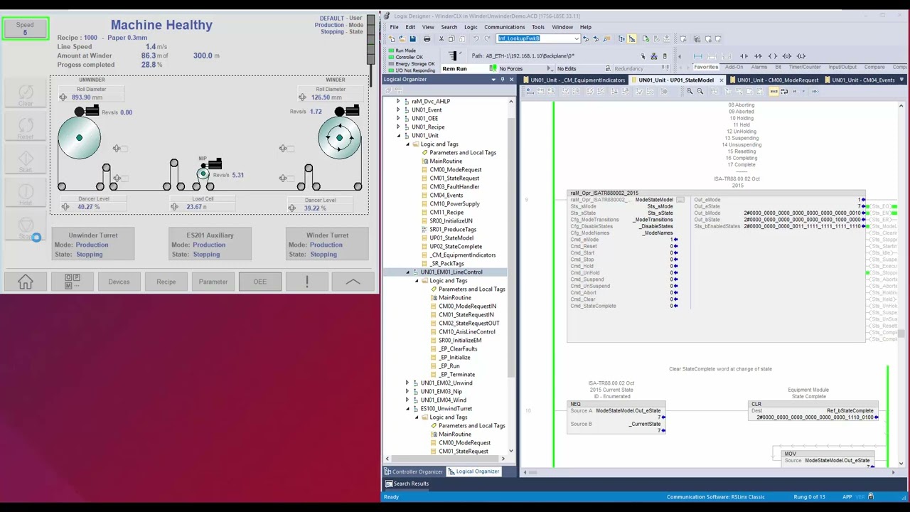 Machine Builder Libraries - Introduction to FrameworkB with Application Example