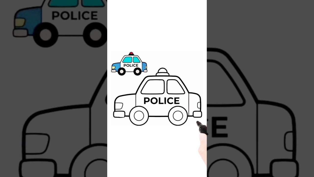 Police 🚓🚨 Car Drawing #police #policecar