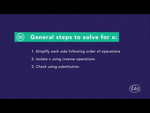 Solving for X in Linear Equations in Elementary Math [240 Tutoring]