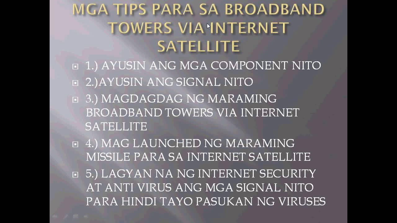 BROADBAND TOWERS VIA INTERNET SATELLITE POWERPOINT PRESENTATION