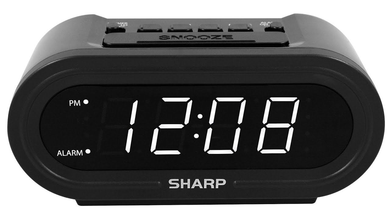 ⏰🕧💤🔋#Battery & Setup-Sharp Accuset Alarm Clock with Display Dimmer-Model SPC 476A
