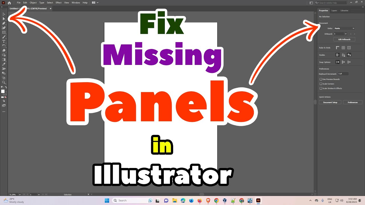 How to Fix Missing Panels in Adobe Illustrator | Get Everything Back in Illustrator