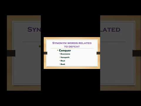 Synonym words related to "Defeat" with Aleena #shortvideoinenglish #englishgrammar #subscribe