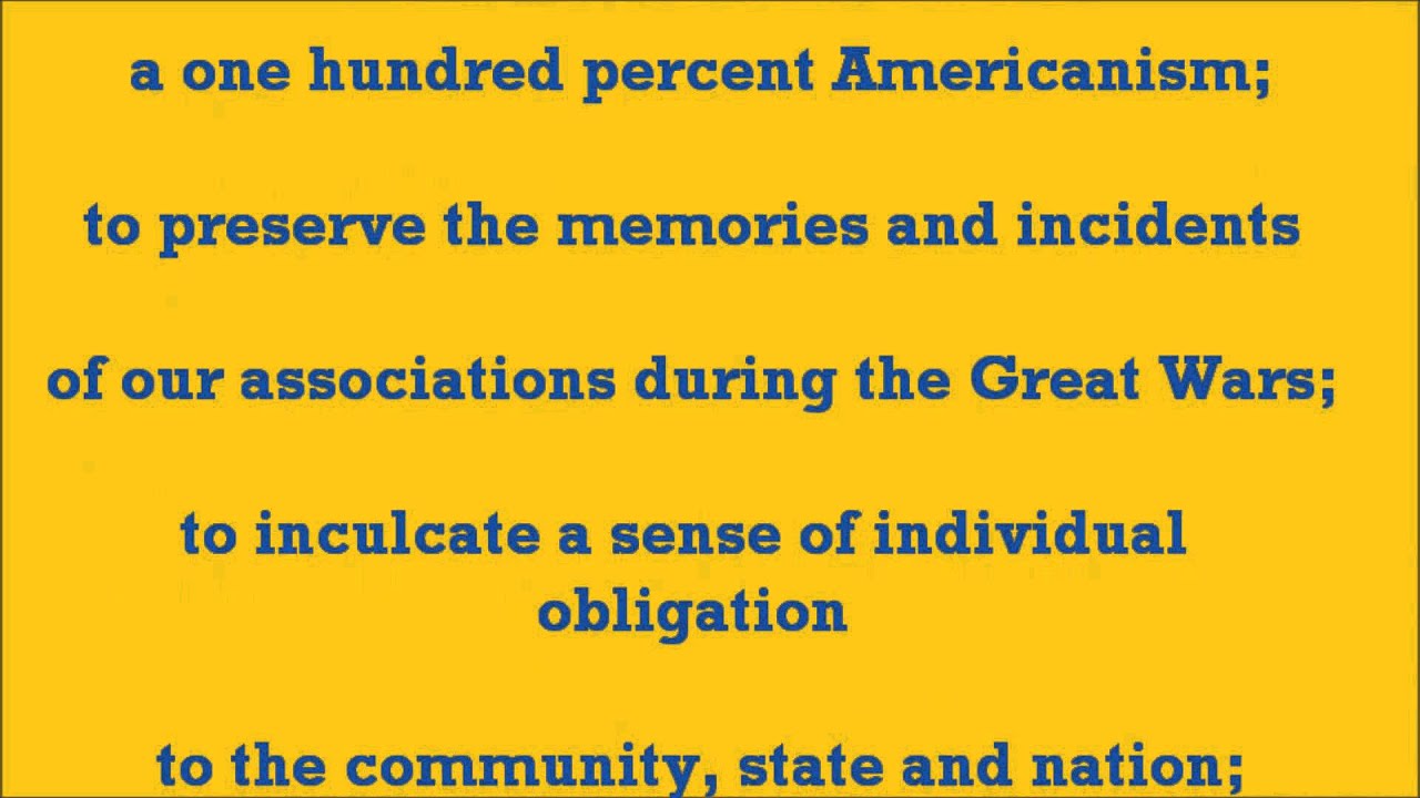 American Legion Auxiliary Preamble