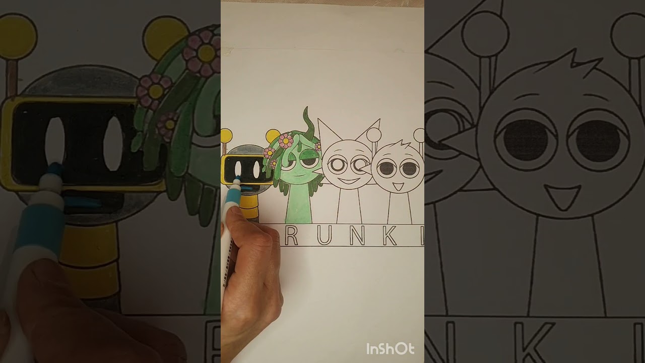 Sprunki Characters Coloring Pages #sprunki #short #incredibox