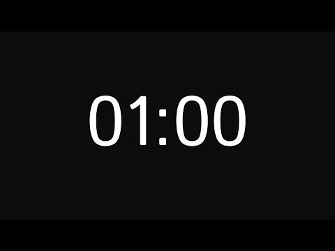 1 Minute Count-Up Timer | Minimalist, Clean, Effective | Silent Clock with Beep At The End