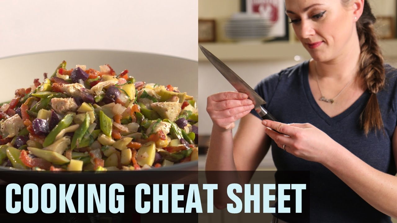 The Only Knife Skills Lesson You Need | Cooking Cheat Sheet | Food Network