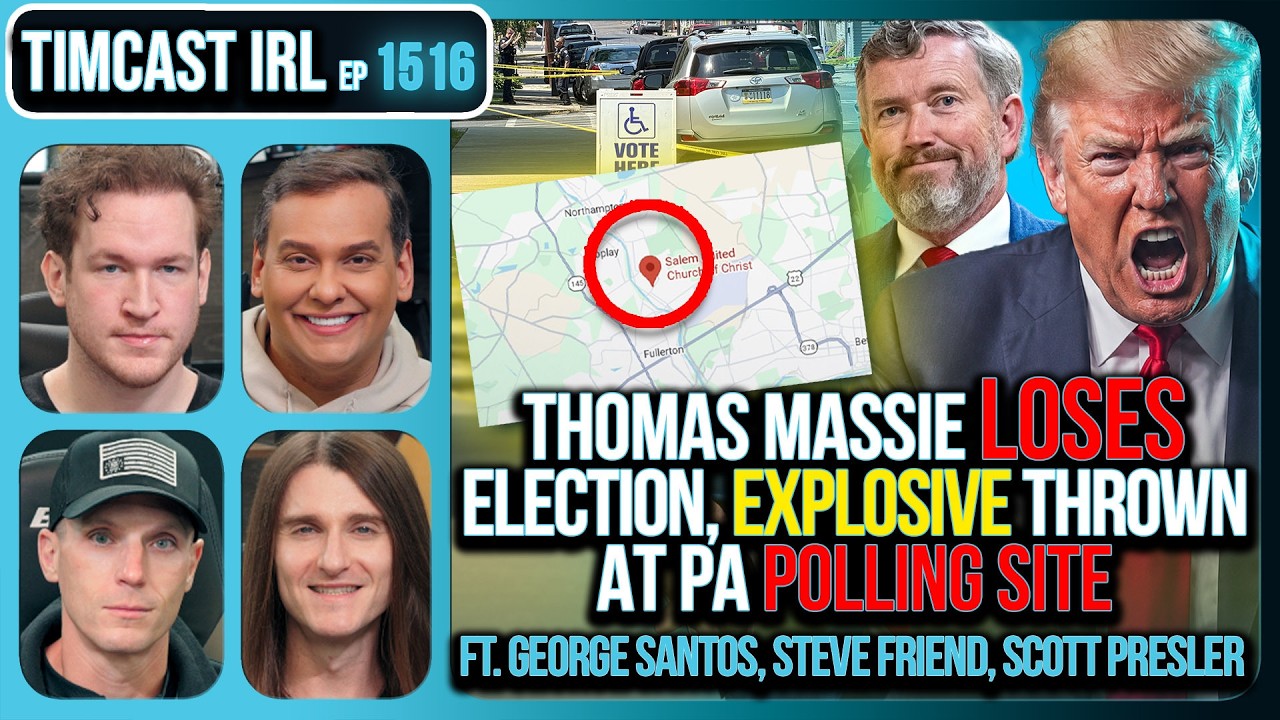 Thomas Massie LOSES Election, EXPLOSIVE Thrown At PA Polling Site | Timcast IRL
