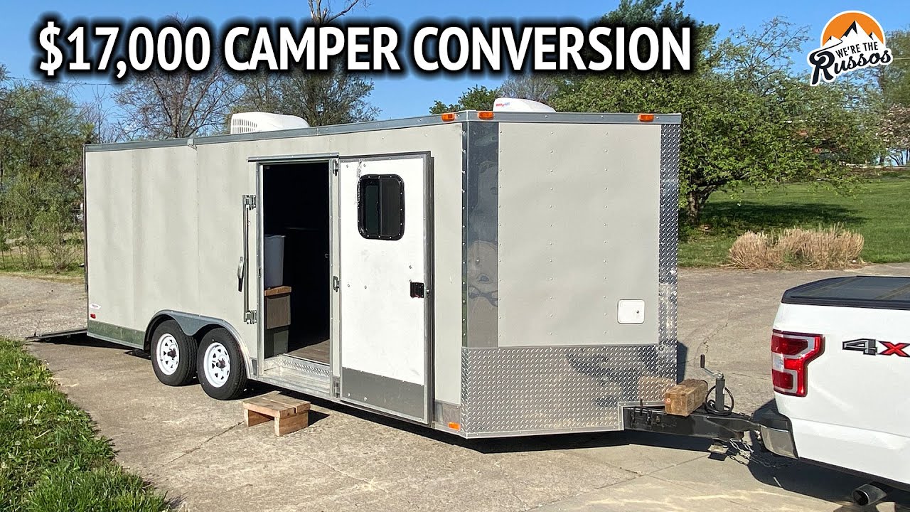 DIY Travel Trailer with Full Bathroom | Cargo Trailer Camper Conversion