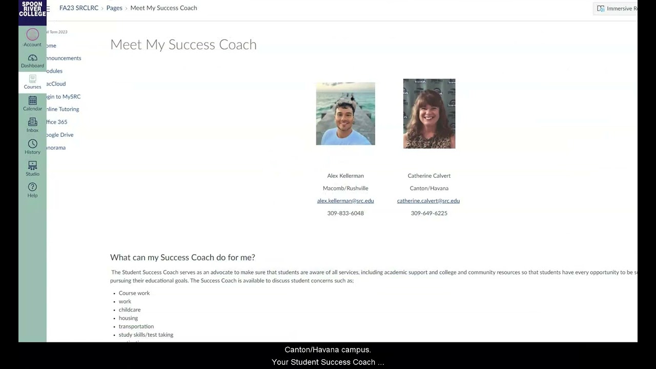 Tutorial: Intro to Canvas and Learning Resource Center (LRC)