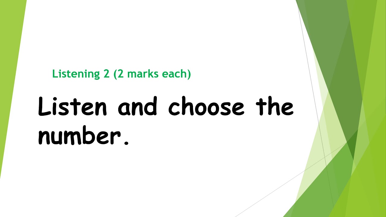Listening 2   Diagnostic test for grade 3