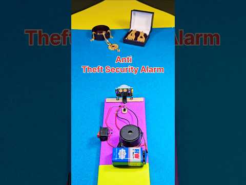 Anti Theft Security Alarm 🔔 Alarm Working Model ❤️ Motion Sensor Alert ⚠️ #diy #shorts #ytshorts