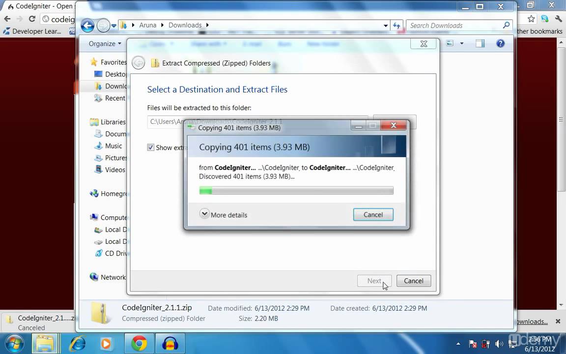 Codeigniter Tutorial for beginners - 1- Installing Codeigniter