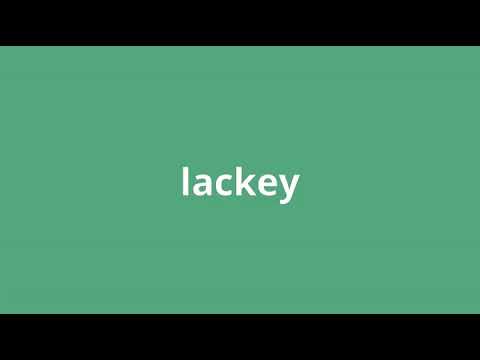 what is the meaning of lackey