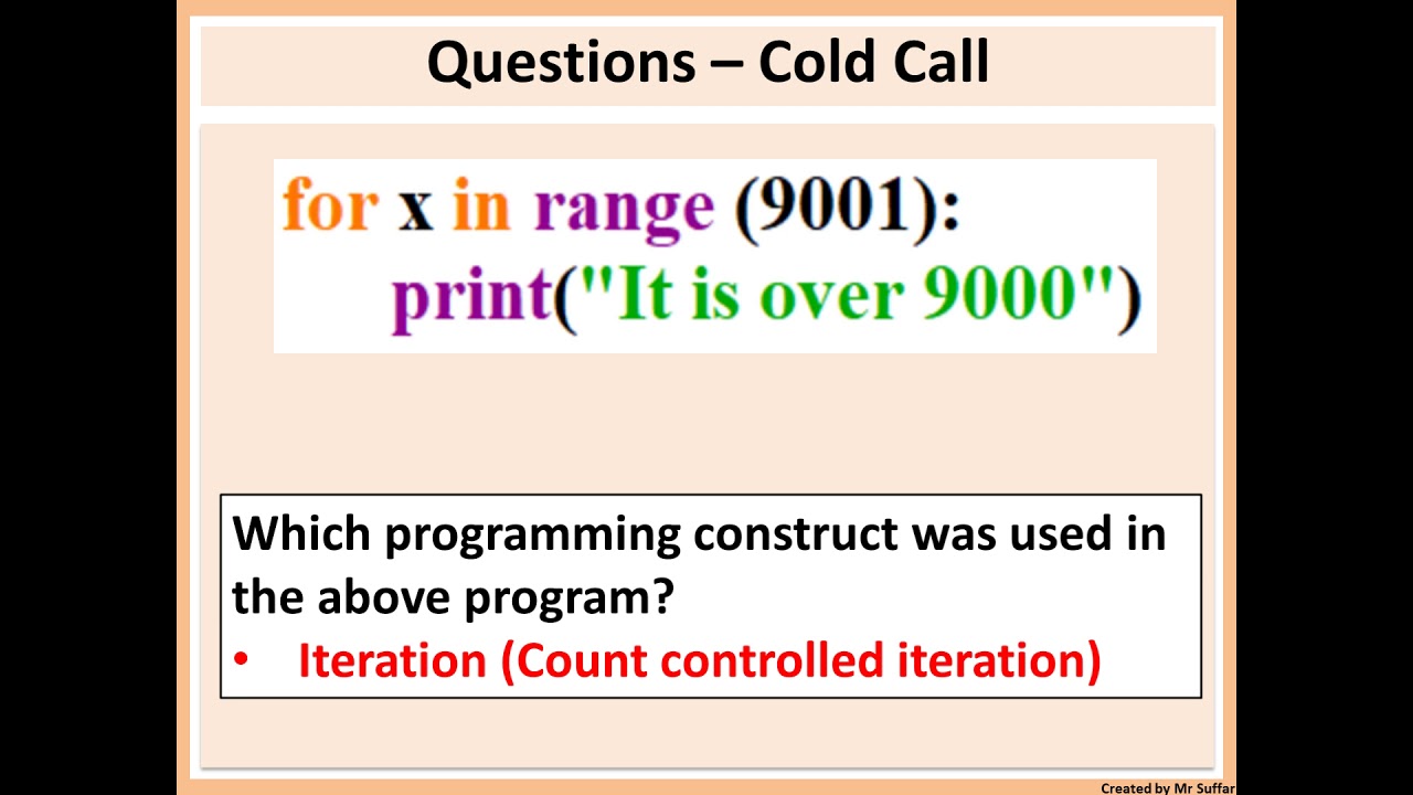 Programming constructs theory