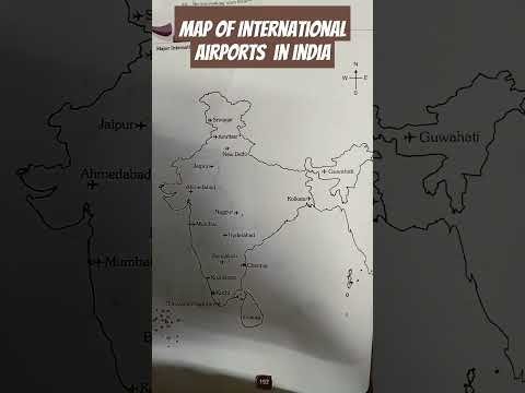 Map of international airports in india