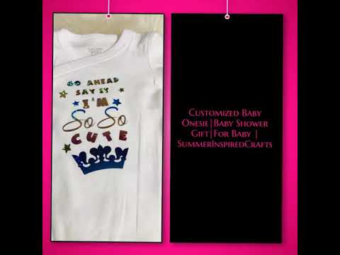 Customized Baby Onesie|Baby Shower Gift|For Baby | SummerInspiredCrafts