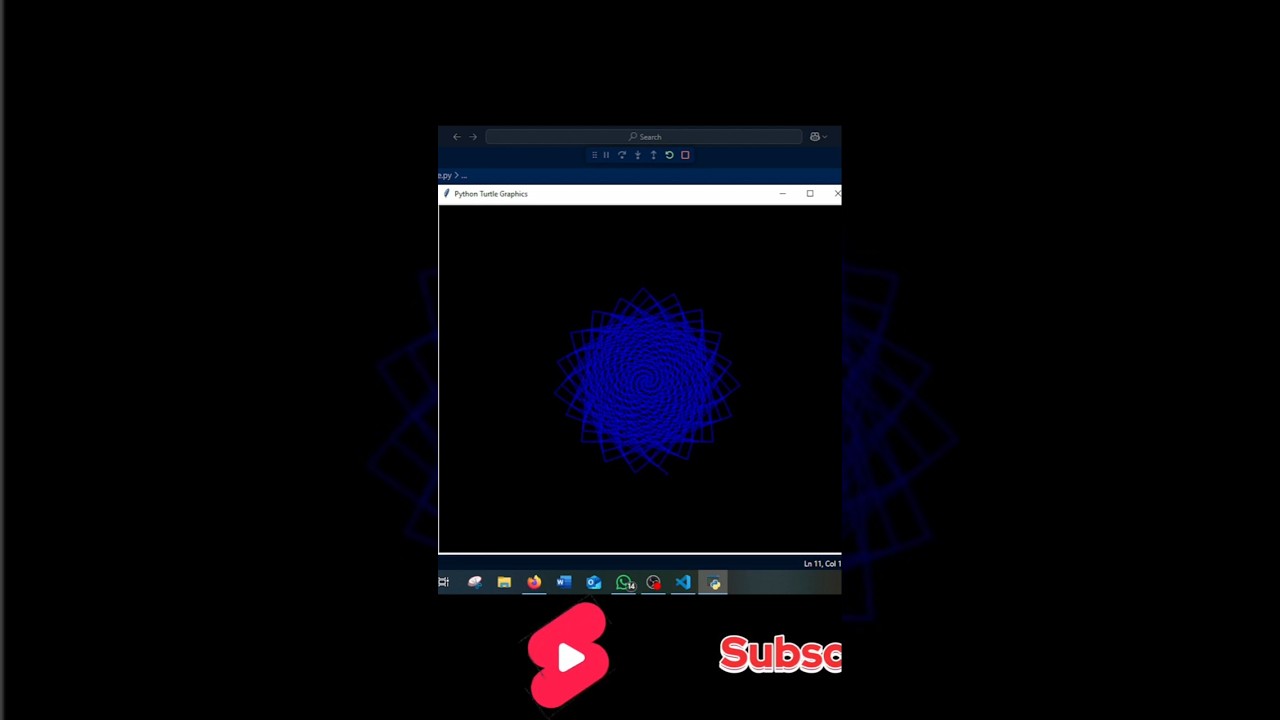 Creative Python Project 11|🌀Mesmerizing Spiral Art with Python Turtle Graphics #pythonturtle #coding