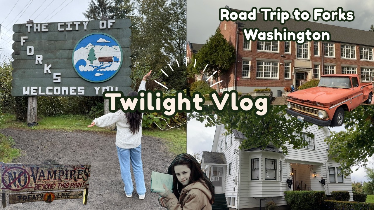 ROAD TRIP TO TWILIGHT FILMING LOCATIONS 🌲✨⚾️ Forks, Washington Vlog