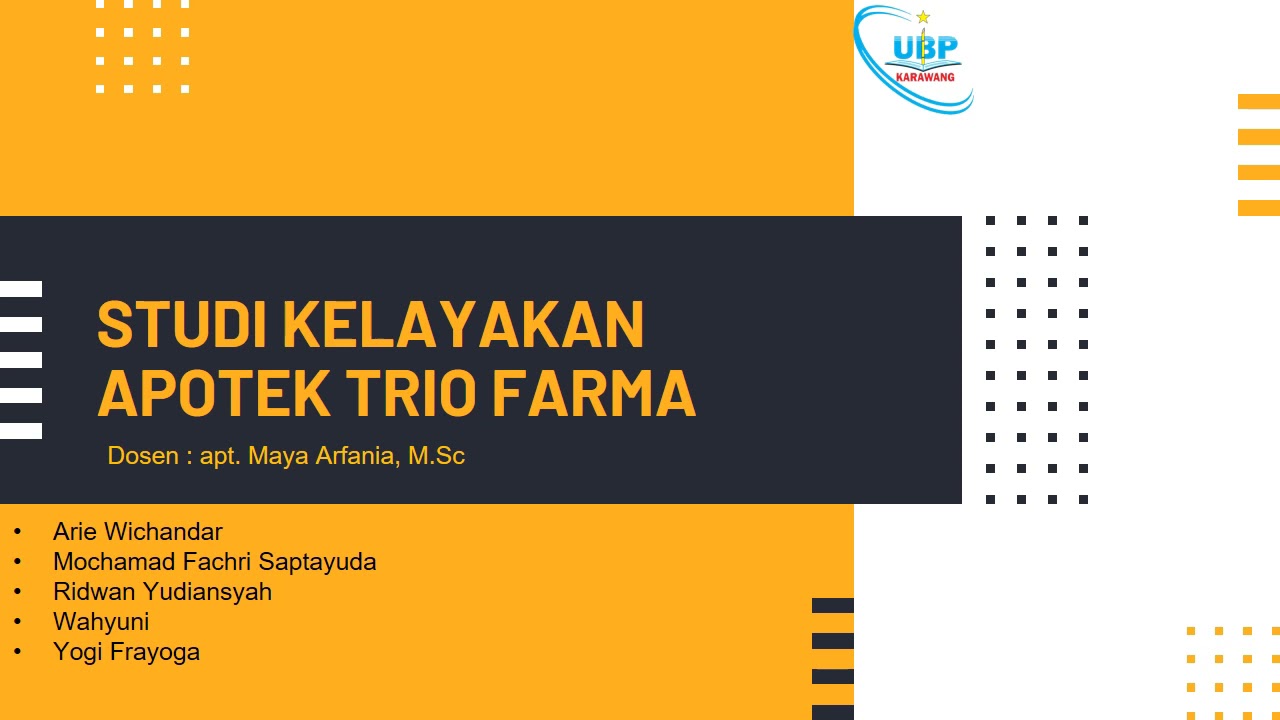 PPT STUDI KELAYAKAN APOTEK TRIO FARMA.