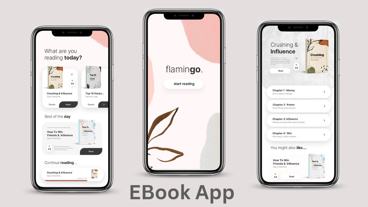 Ebook App Flutter UI | Reading Books Application UI | EBook Source Code