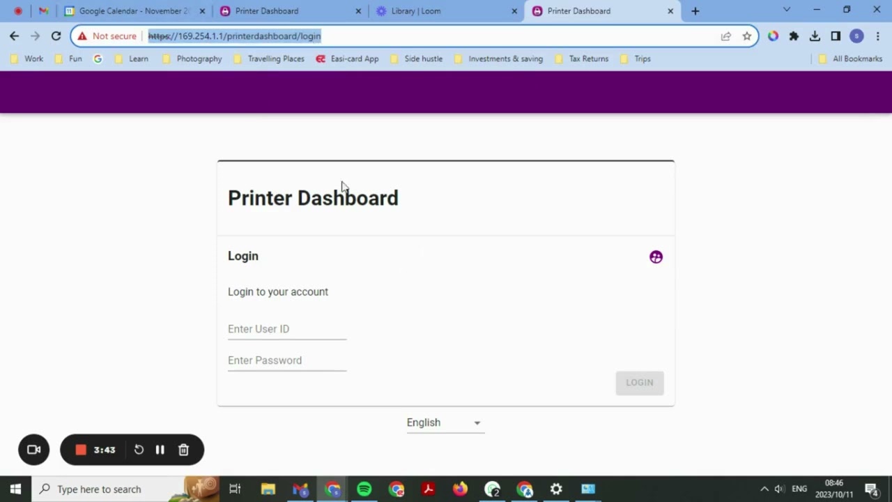 How to Access Printer Dashboard | DS Entrust Range