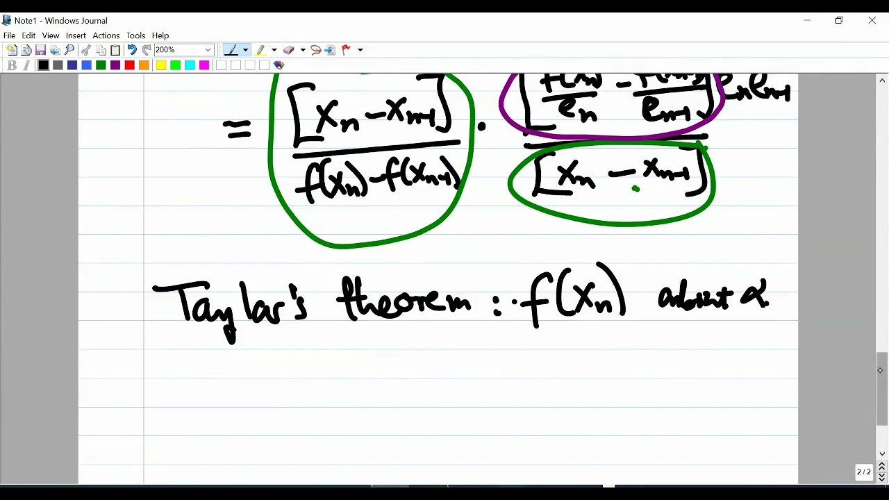 The Secant Method Error Formula