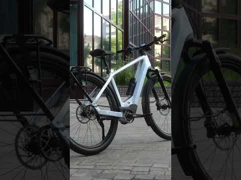 The future of commuter e-bikes with the Flyer Upstreet TR:CF and #pinionmgu #flyerbikes #ebike