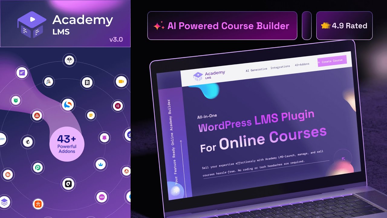 Academy LMS – Create, Manage & Sell Courses from Your Own WordPress Site