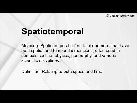 Spatiotemporal Meaning