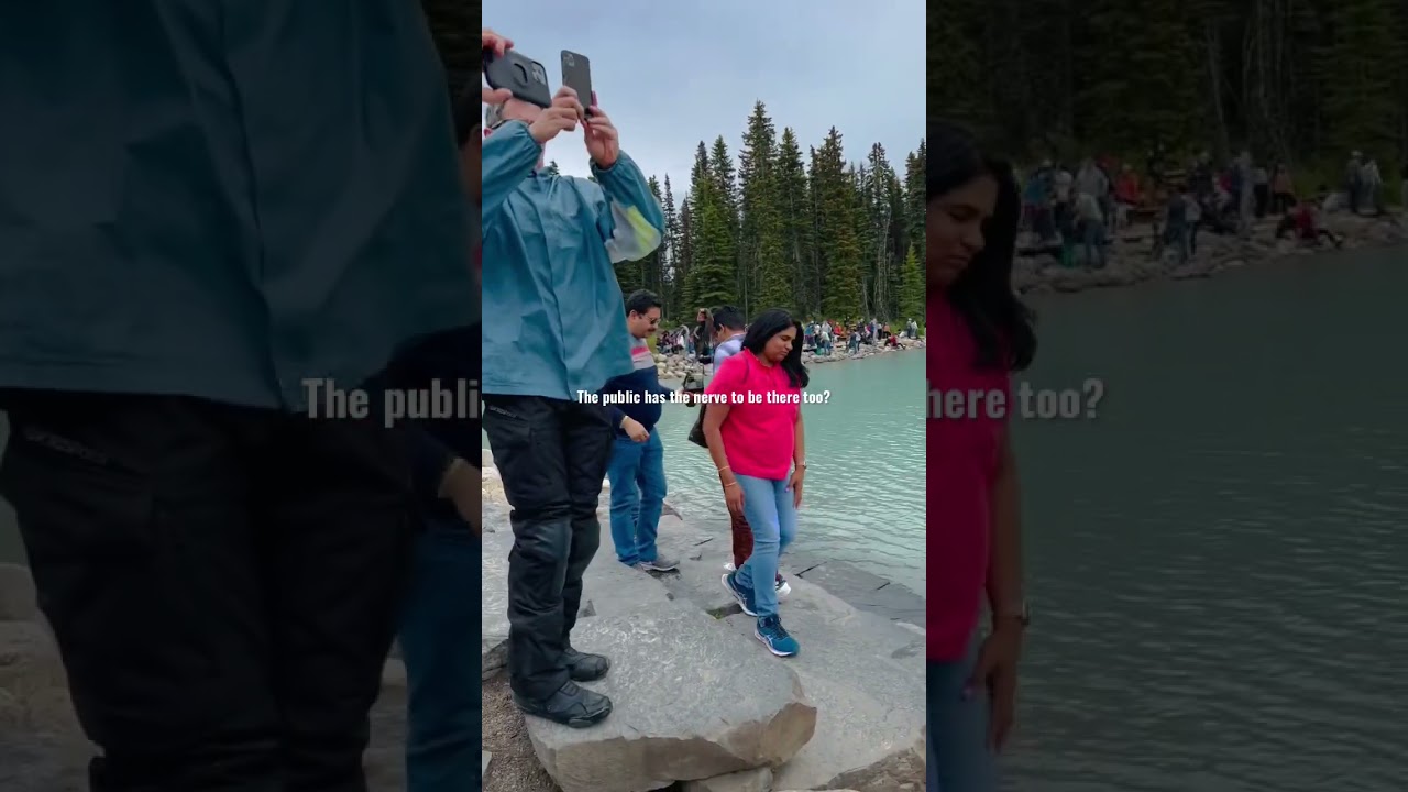 Lake Louise is Always Packed! #shorts #banff #lakelouise