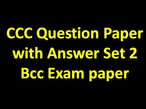 CCC DOeacc Question Paper MOck Test With Answer Set-2