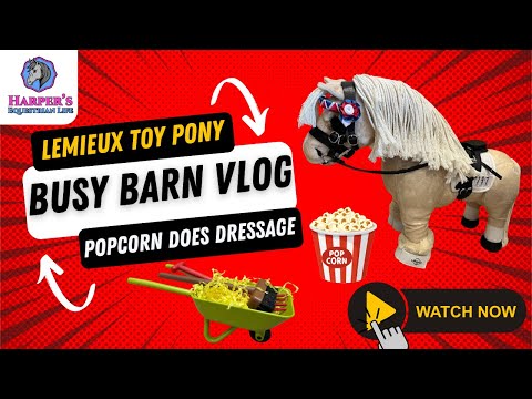 🌟Mini LeMieux Toy Pony Vlog 🐎 | Popcorn Does Dressage & Tack Cleaning