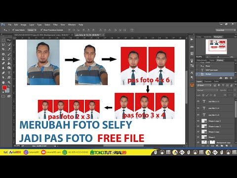 Cara mudah membuat pas foto 2x3 3x4 4x6 di photoshop | tutorial89