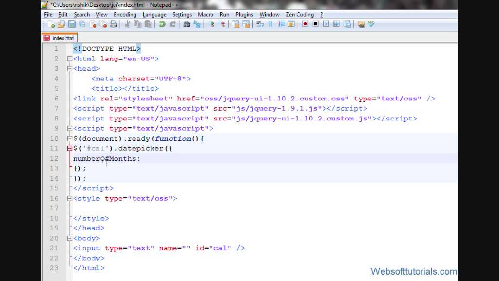 jquery tutorials for beginners - 55 - jquery datepicker