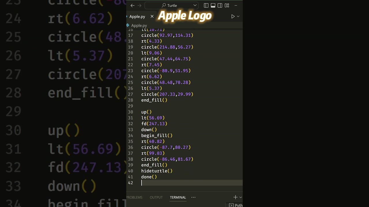 Apple Logo - Python Turtle Grapics