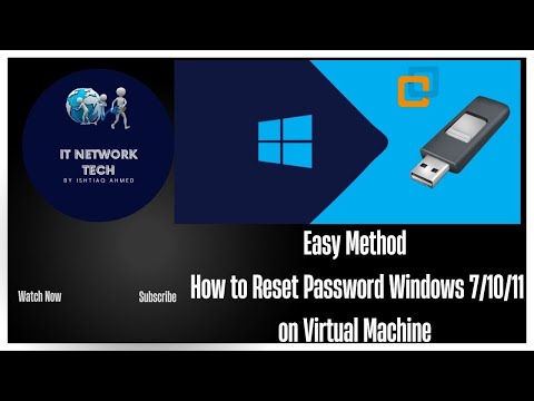 How to reset password Windows 10 on VMware Workstation Virtual Machine.